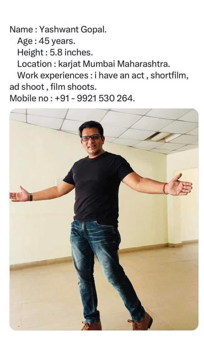 Yashwant Gopal | ActorCV